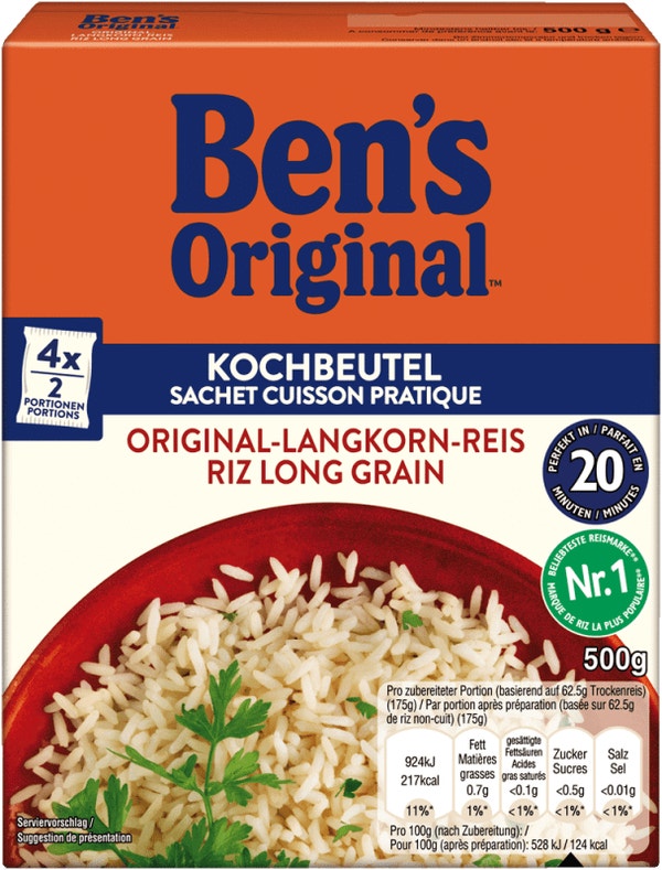 Original-Langkorn-Reis 500g in 20 Minuten - Ben’s Original™